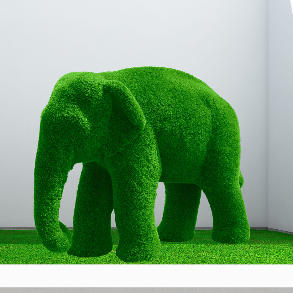 Artificial Grass Mid Size African Elephant – Artificial Turf ...